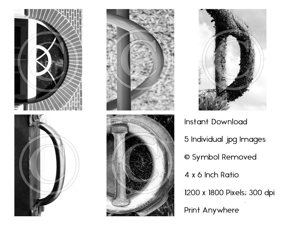 Letter D Alphabet Photography Instant Download of 5 Different Jpeg ...
