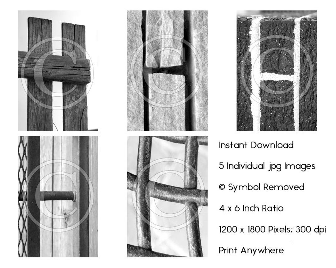 Letter H Alphabet Photography Instant Download of 5 Different Jpeg ...