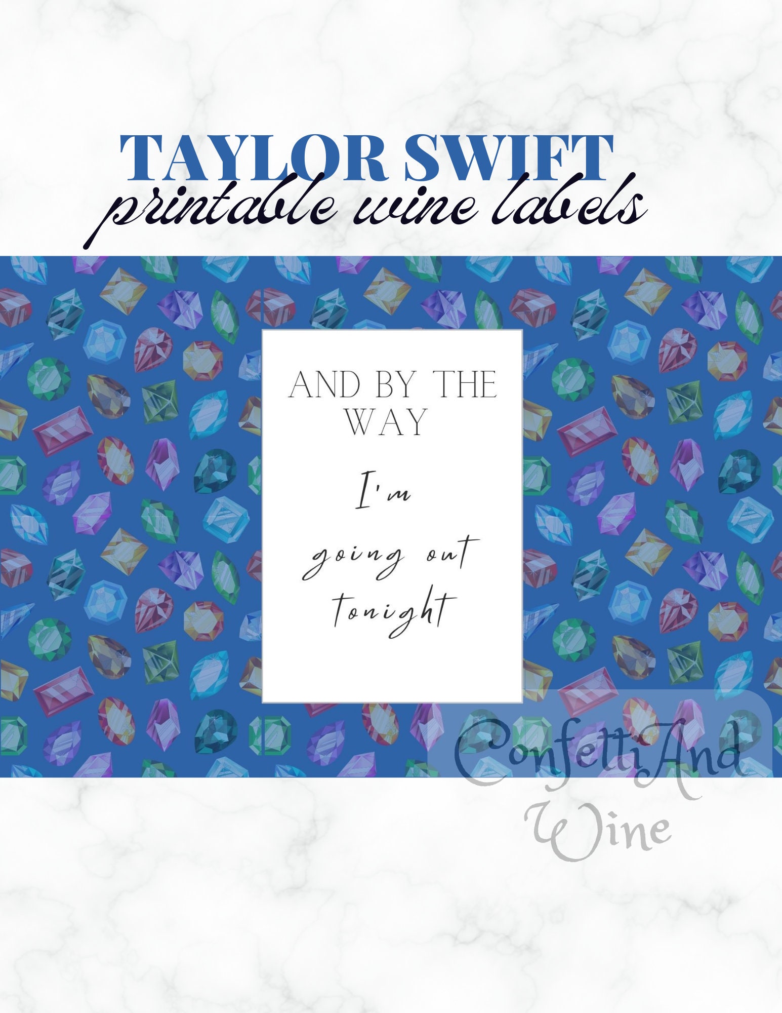 Taylor Swift Wine Labels Printable Digital File - Etsy