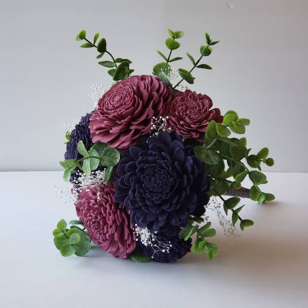 Plum Wedding Bouquet - Etsy