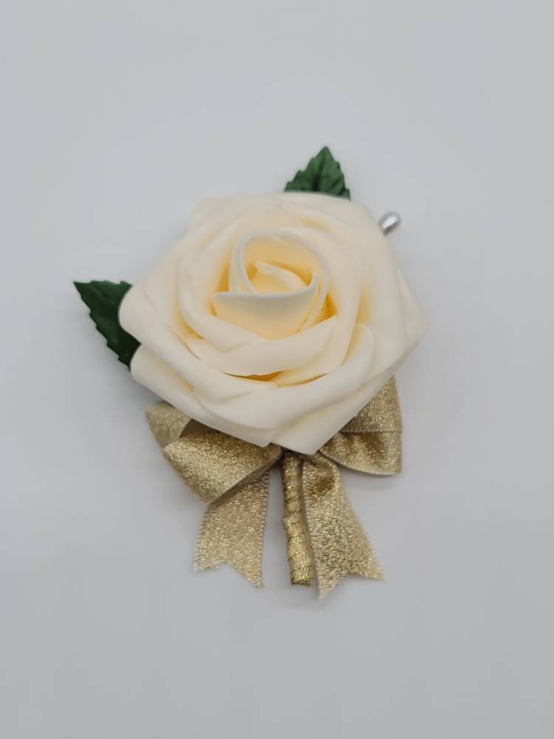 Cream and Gold Boutonnieres and Corsages, Available in 27 Colors ...