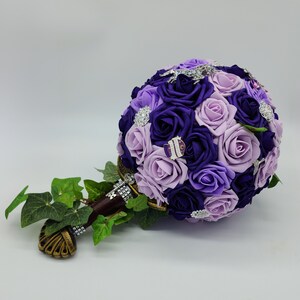 Sword Bridal Bouquet, Fantasy,vikings, Dark Purple and Lilac Bouquet ...