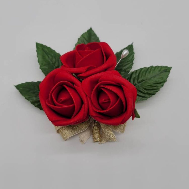 Red and Gold Corsages and Boutonnieres27 Colors Available - Etsy