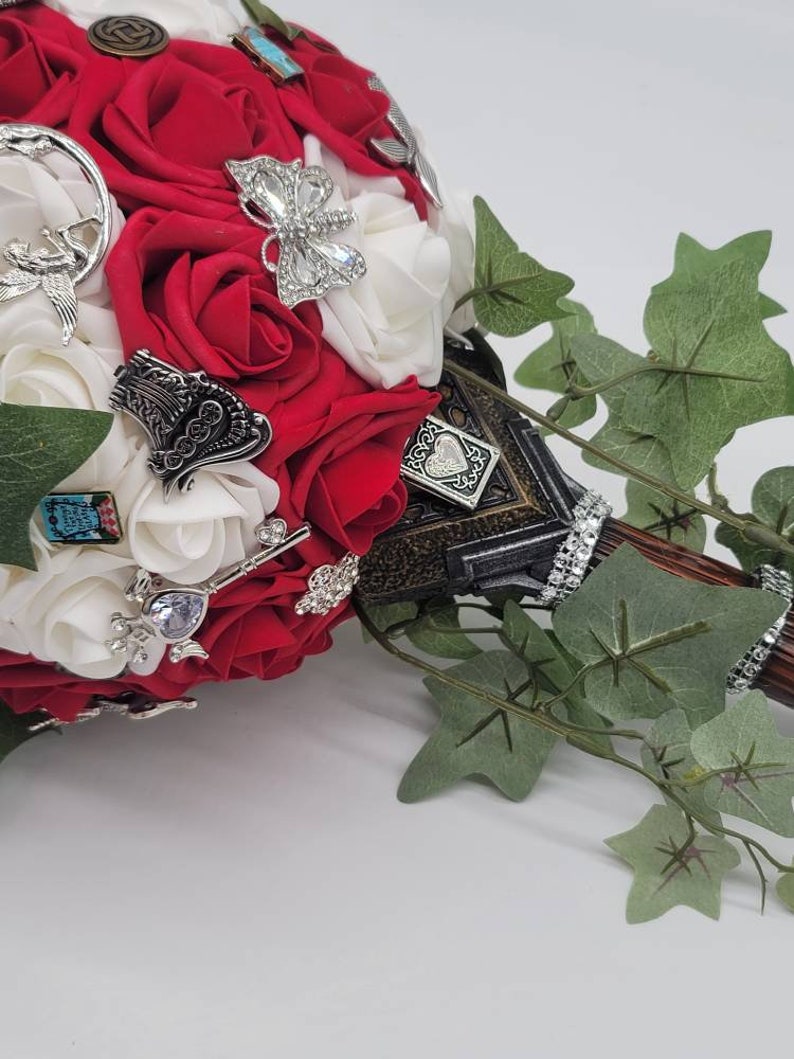 Sword Bridal Bouquet Fantasyvikings Red and White - Etsy