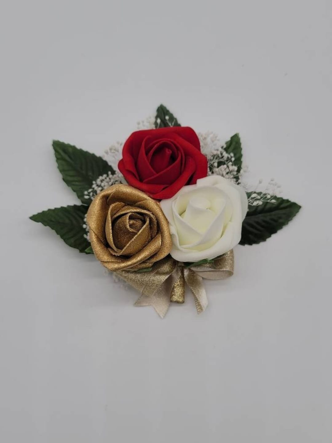 Red,gold, and Ivory Corsages and Boutonnieres,27 Colors Available ...