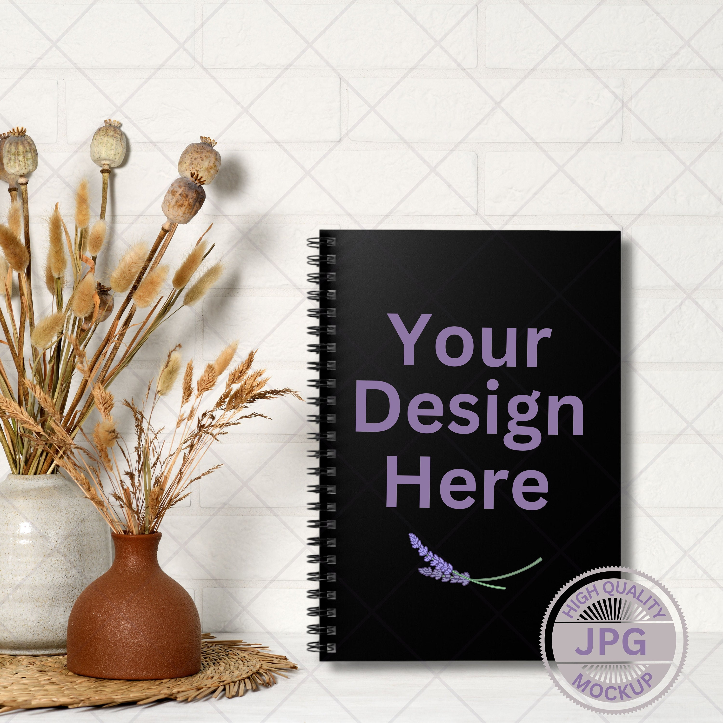 Spiral Notebook Mock Up, Notebook Mockup, Diary Mockup, Journal Notepad ...