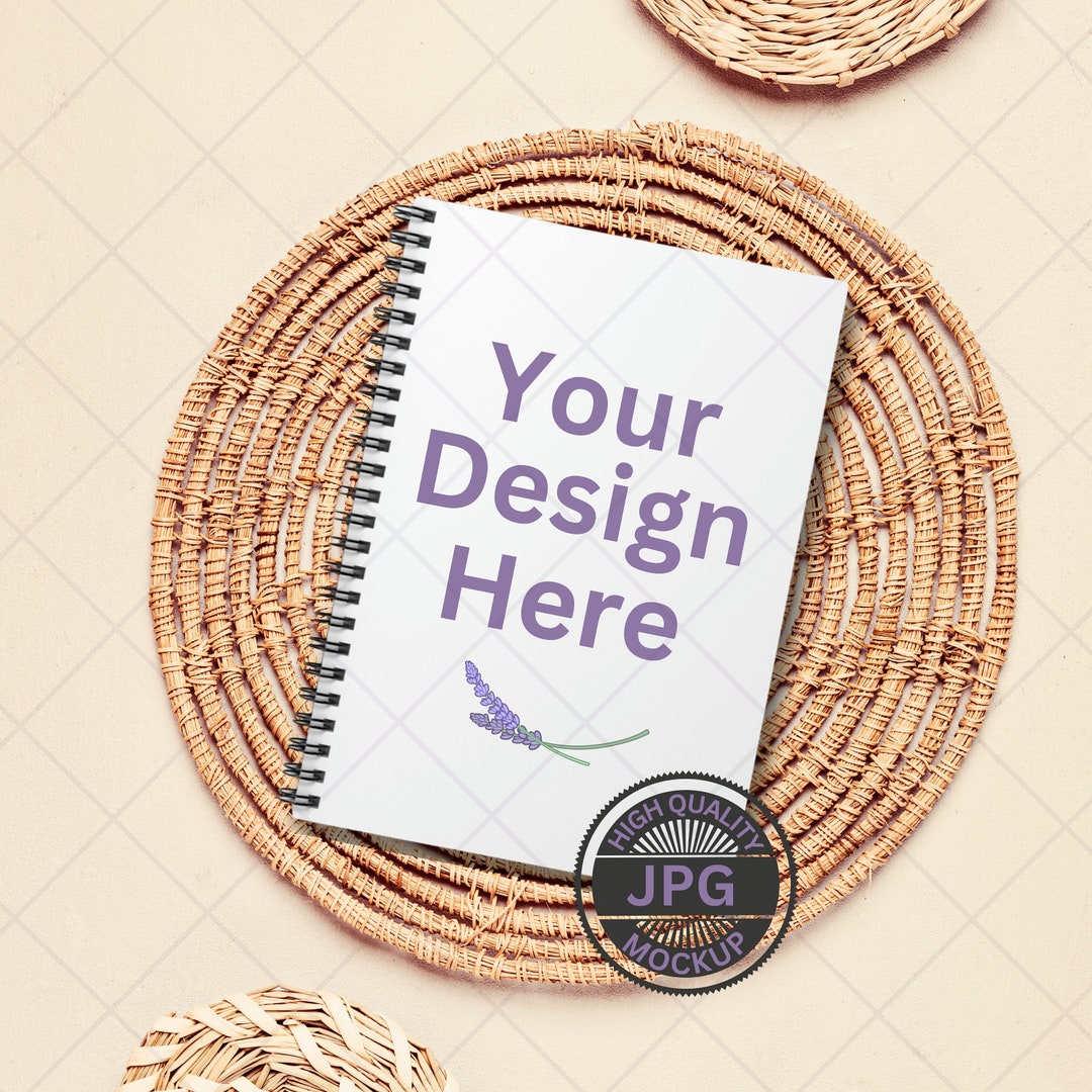 Spiral Notebook Mock Up, Notebook Mockup, Diary Mockup, Journal Notepad ...