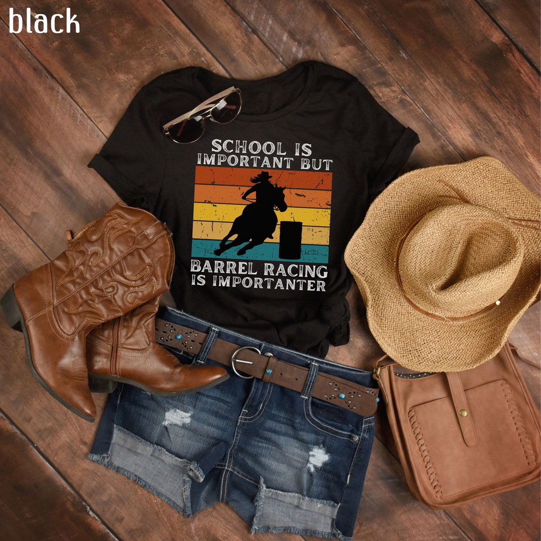 Youth Ladies Barrel Racing Horse T-shirt Gift for Barrel Race, Barrel ...