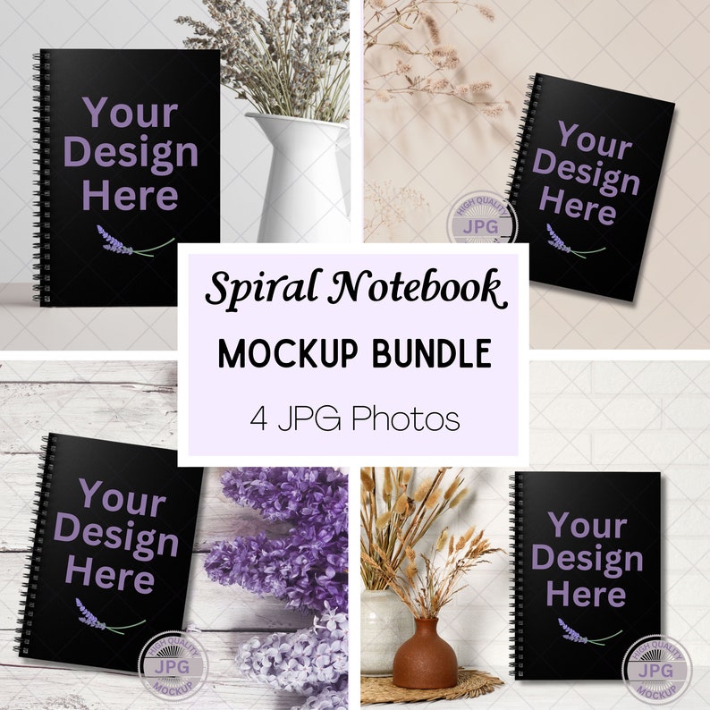 Spiral Notebook Mock Up, Notebook Mockup, Diary Mockup, Journal Notepad ...