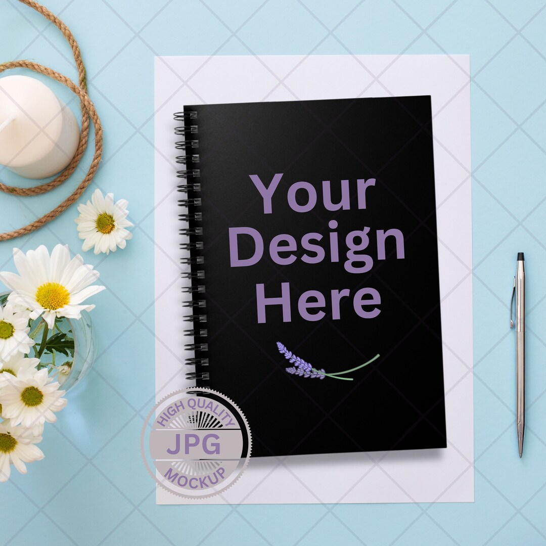 Spiral Notebook Mock Up, Notebook Mockup, Diary Mockup, Journal Notepad ...