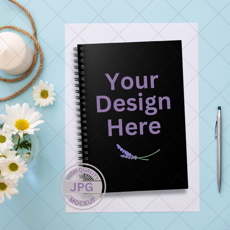 Spiral Notebook Mock Up, Notebook Mockup, Diary Mockup, Journal Notepad ...