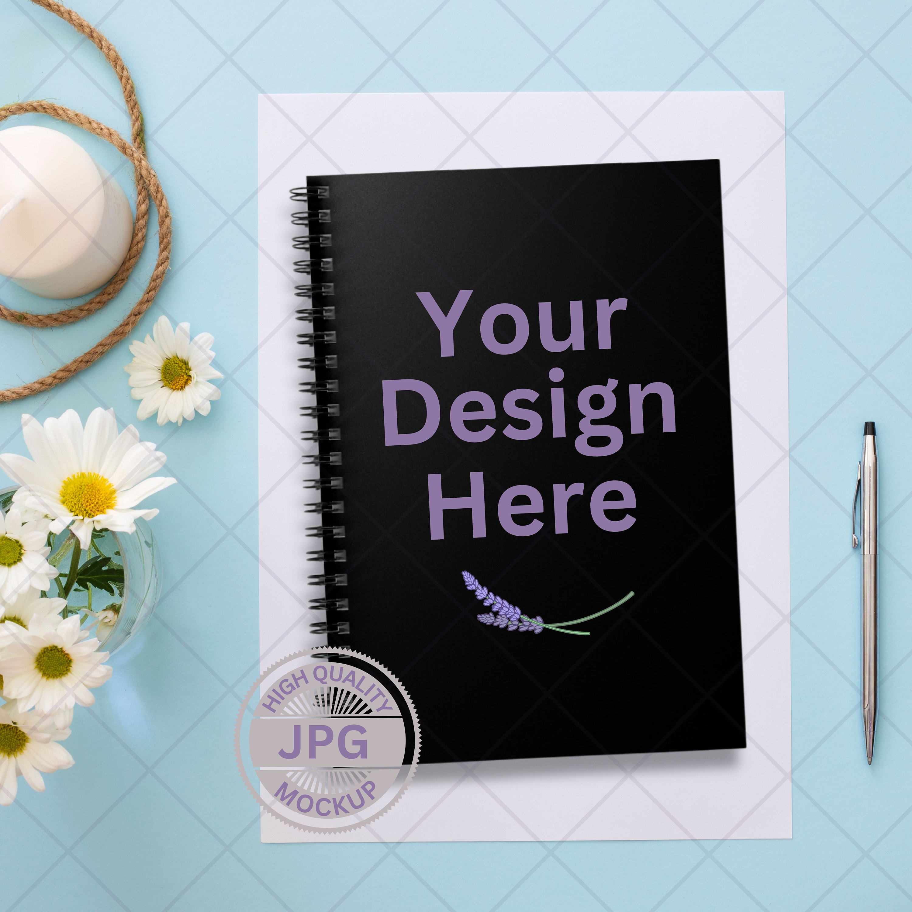 Spiral Notebook Mock Up, Notebook Mockup, Diary Mockup, Journal Notepad ...
