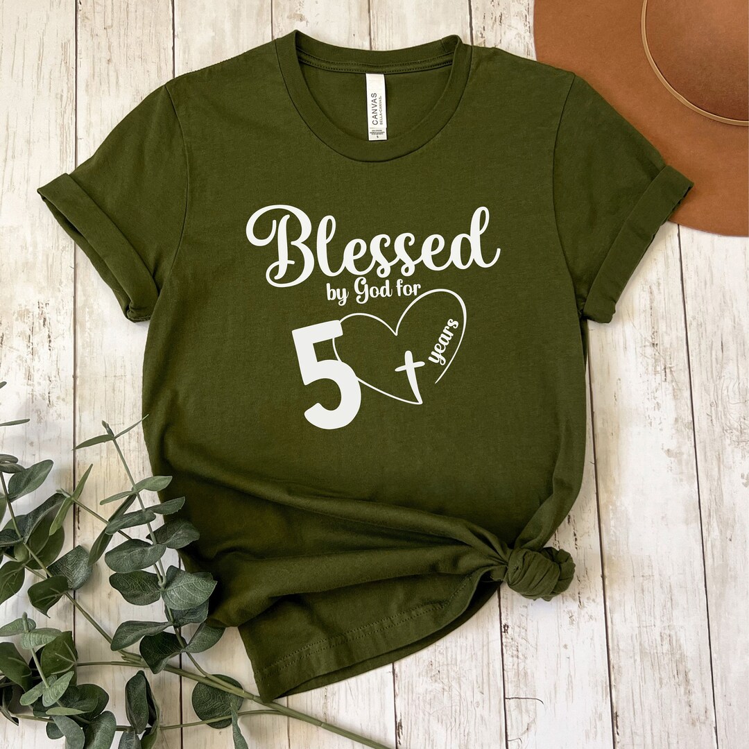 Blessed by God for 50 Years Shirt, 50th Birthday T-shirt, 50th B-day ...
