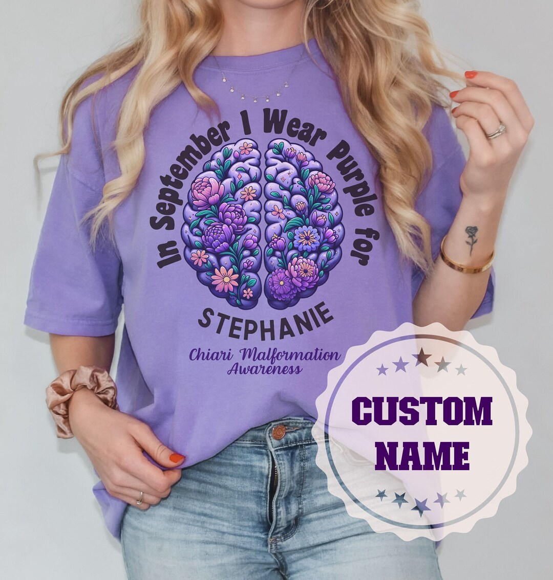 Chiari Malformation Shirt, Personalized Chiari Awareness T-shirt, Big ...
