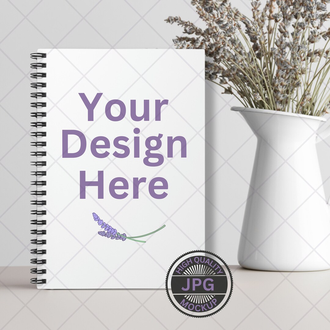 Spiral Notebook Mock Up, Notebook Mockup, Diary Mockup, Journal Notepad ...