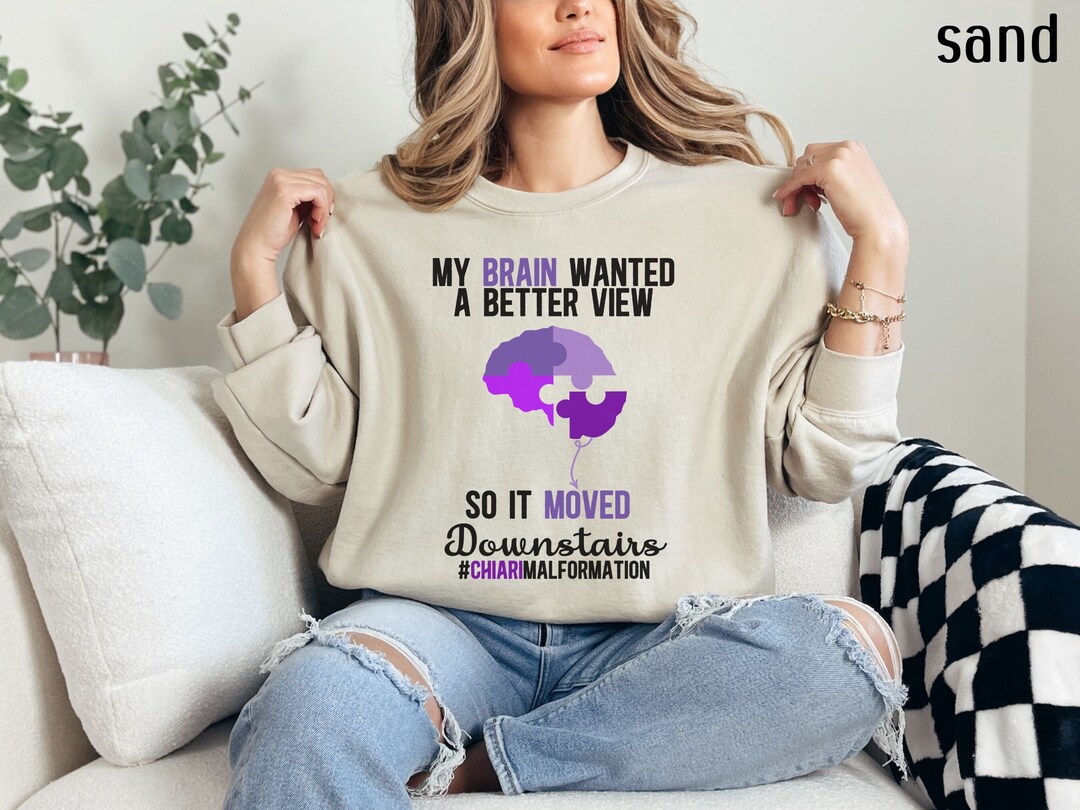 Chiari Malformation Sweatshirt, Chiari Awareness Sweater, Big Brain ...