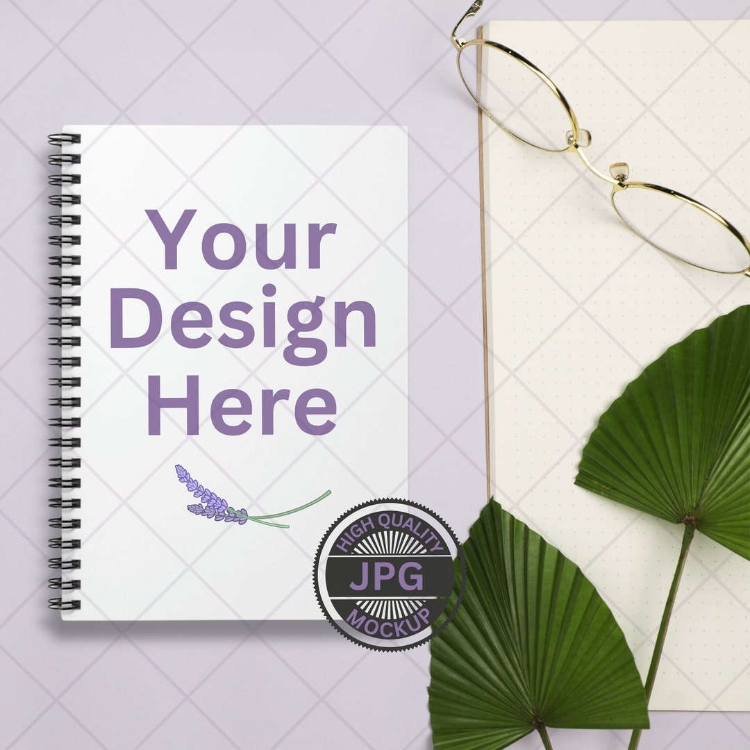 Spiral Notebook Mock Up, Notebook Mockup, Diary Mockup, Journal Notepad ...