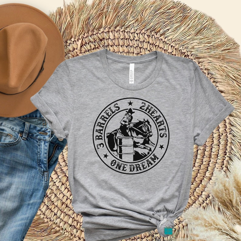 Youth Ladies Barrel Racing Horse T-shirt Gift for Barrel Race - Etsy
