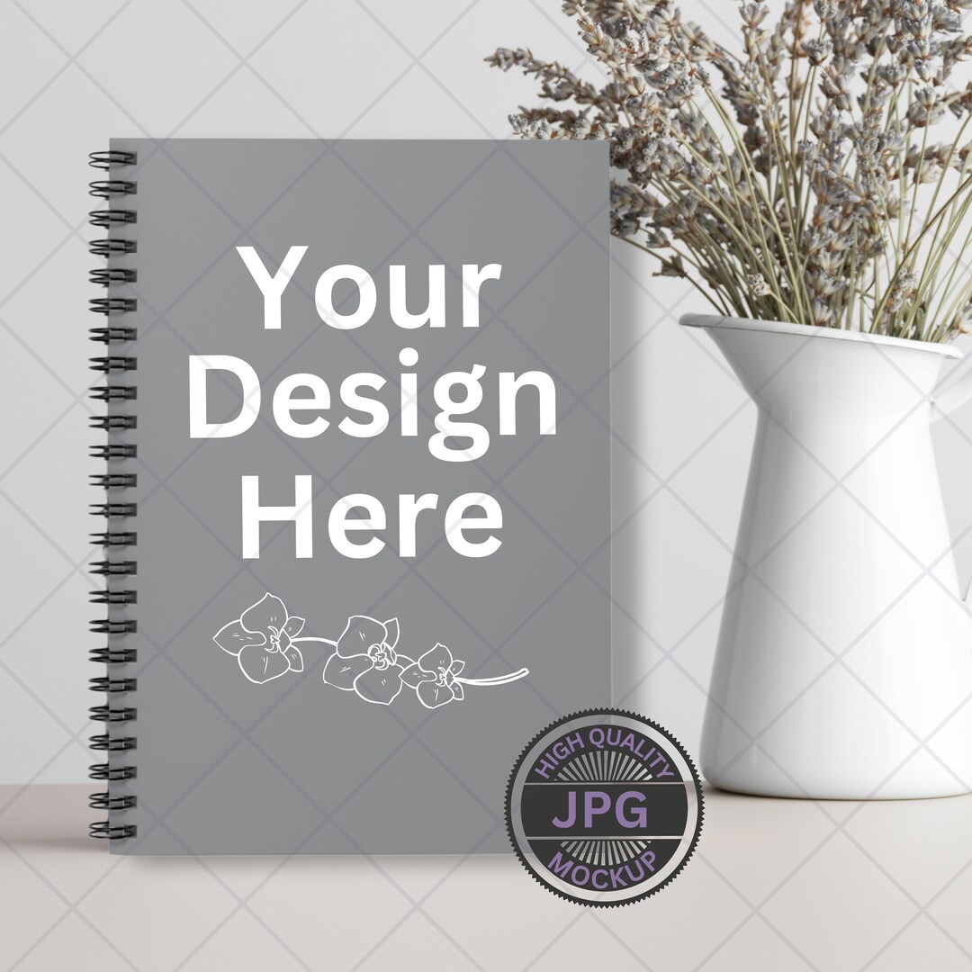 Spiral Notebook Mock Up, Notebook Mockup, Diary Mockup, Journal Notepad ...