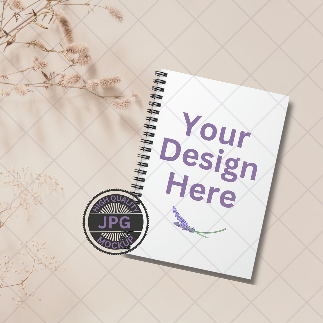Spiral Notebook Mock Up, Notebook Mockup, Diary Mockup, Journal Notepad ...