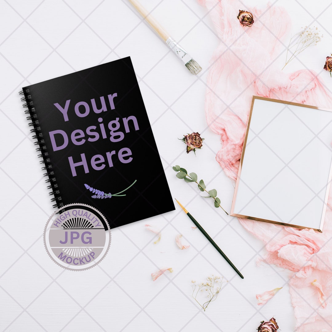 Spiral Notebook Mock Up, Notebook Mockup, Diary Mockup, Journal Notepad ...