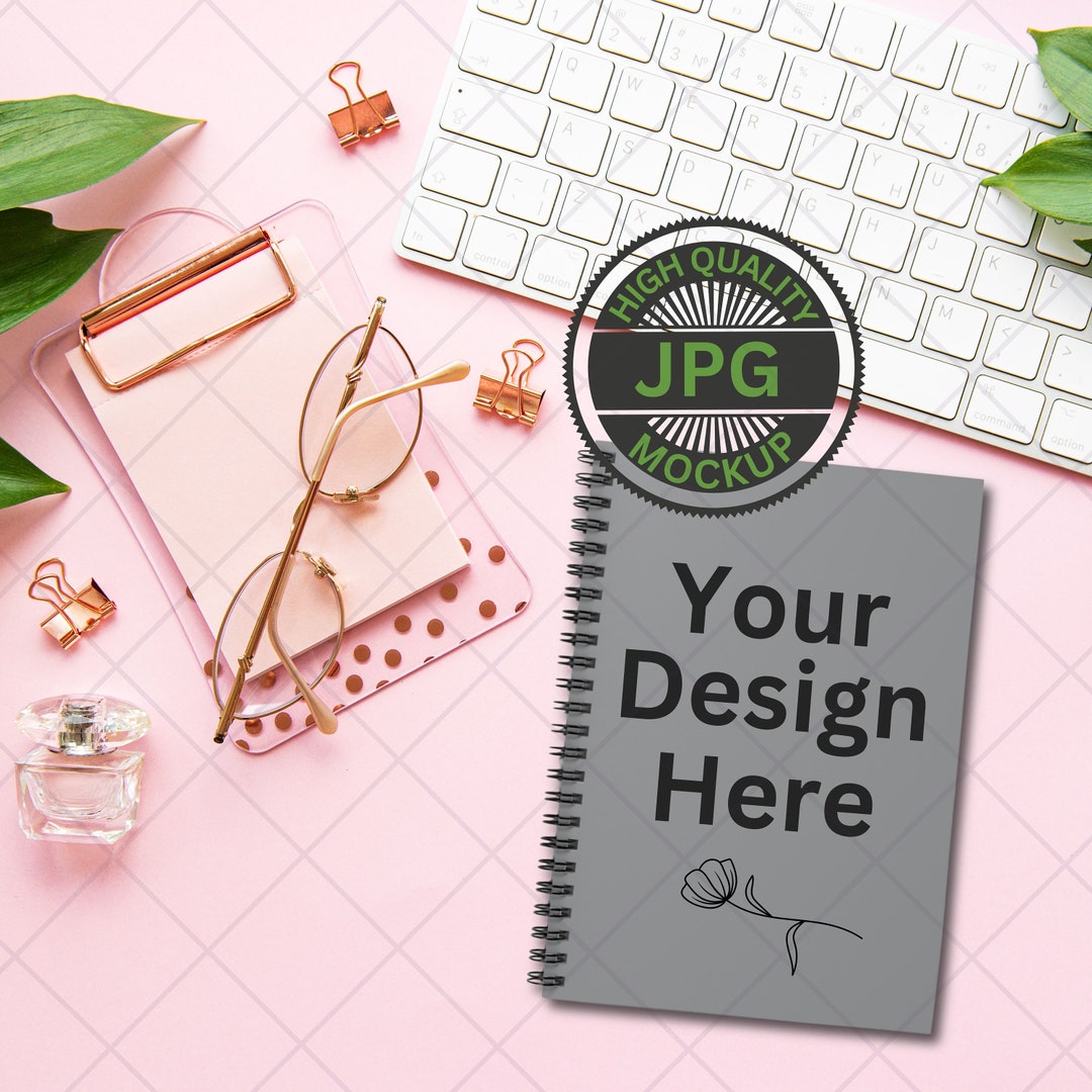 Spiral Notebook Mock Up, Notebook Mockup, Diary Mockup, Journal Notepad ...