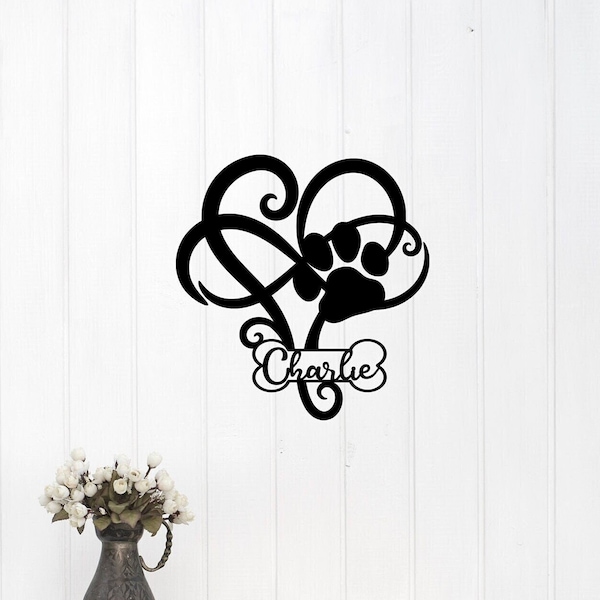 Metal Art Dog Paw Memorial - Etsy