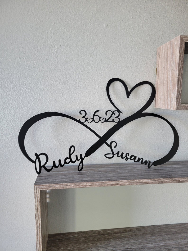 Personalized Metal Infinity Symbol Handcrafted Wall Art Name - Etsy
