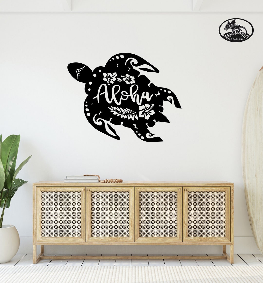 Metal Wall Art Steel Sign, Hawaiian Hawaii Islands Sea Turtle Aloha ...