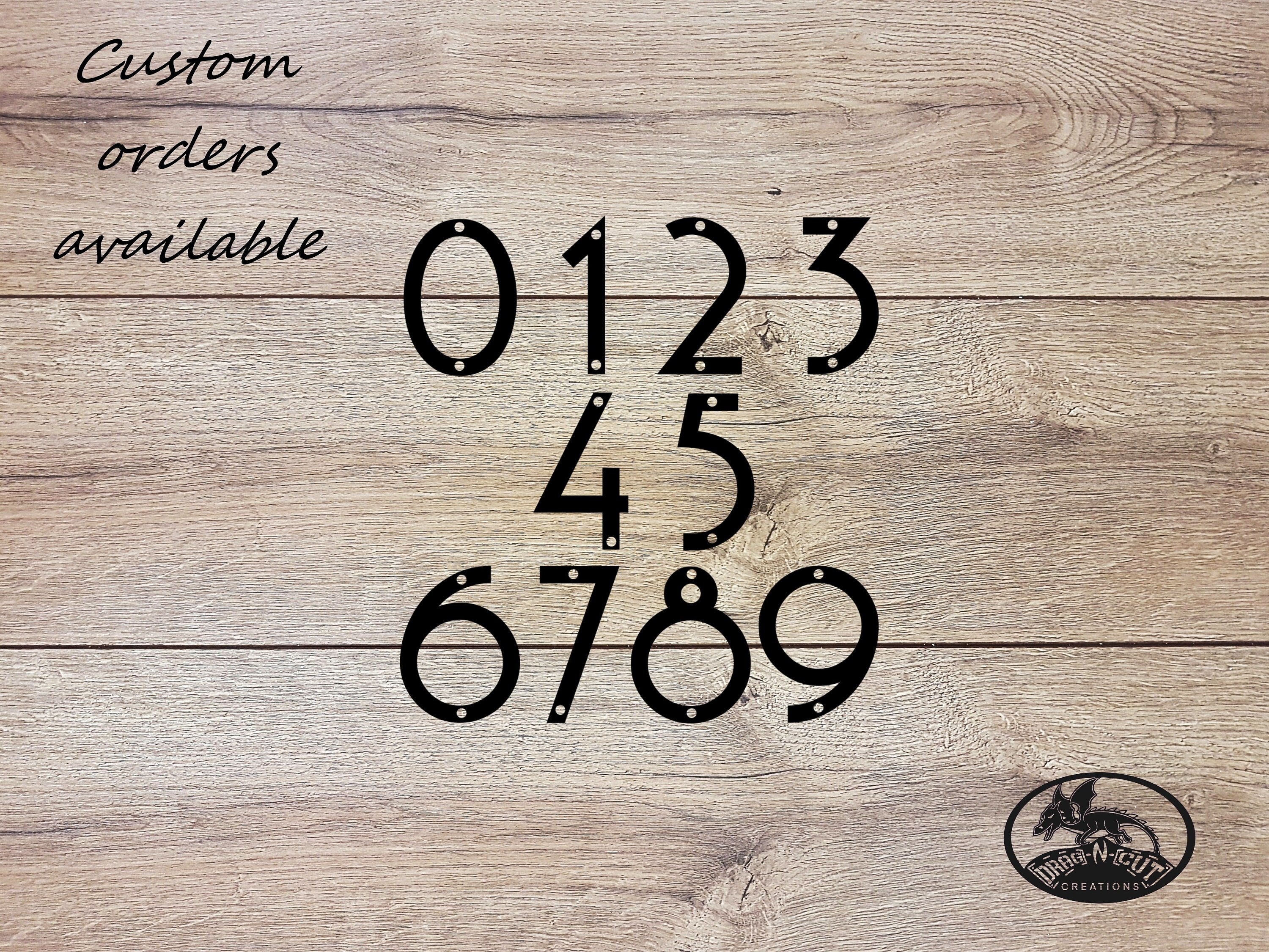 Metal Durable Powder Coated House Home Numbers, Address Outdoor Sign ...