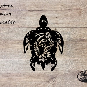 Aloha Sea Turtle Honu, Metal Wall Art Sign, Beautiful Hawaii Hawaiian ...