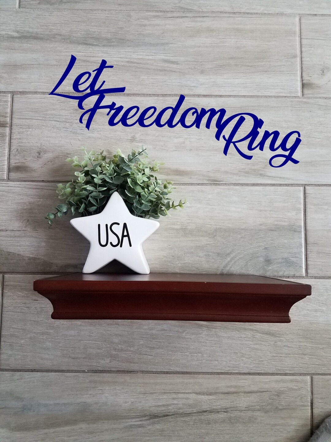 Metal Wall Art Sign Let Freedom Ring America American Patriotic Fourth ...