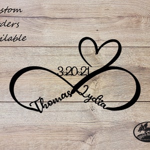 Personalized Metal Infinity Symbol Handcrafted Wall Art Name - Etsy