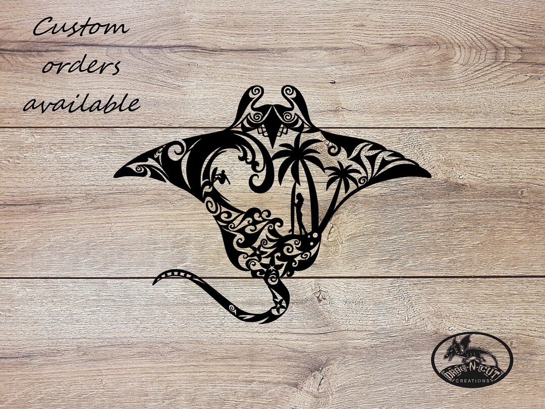 Metal Wall Art Stingray Sting Ray Ocean Life Scene Manta - Etsy