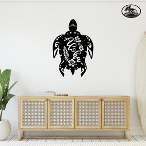 Metal Wall Art Steel Sign, Hawaiian Hawaii Islands Tribal Sea Turtle ...