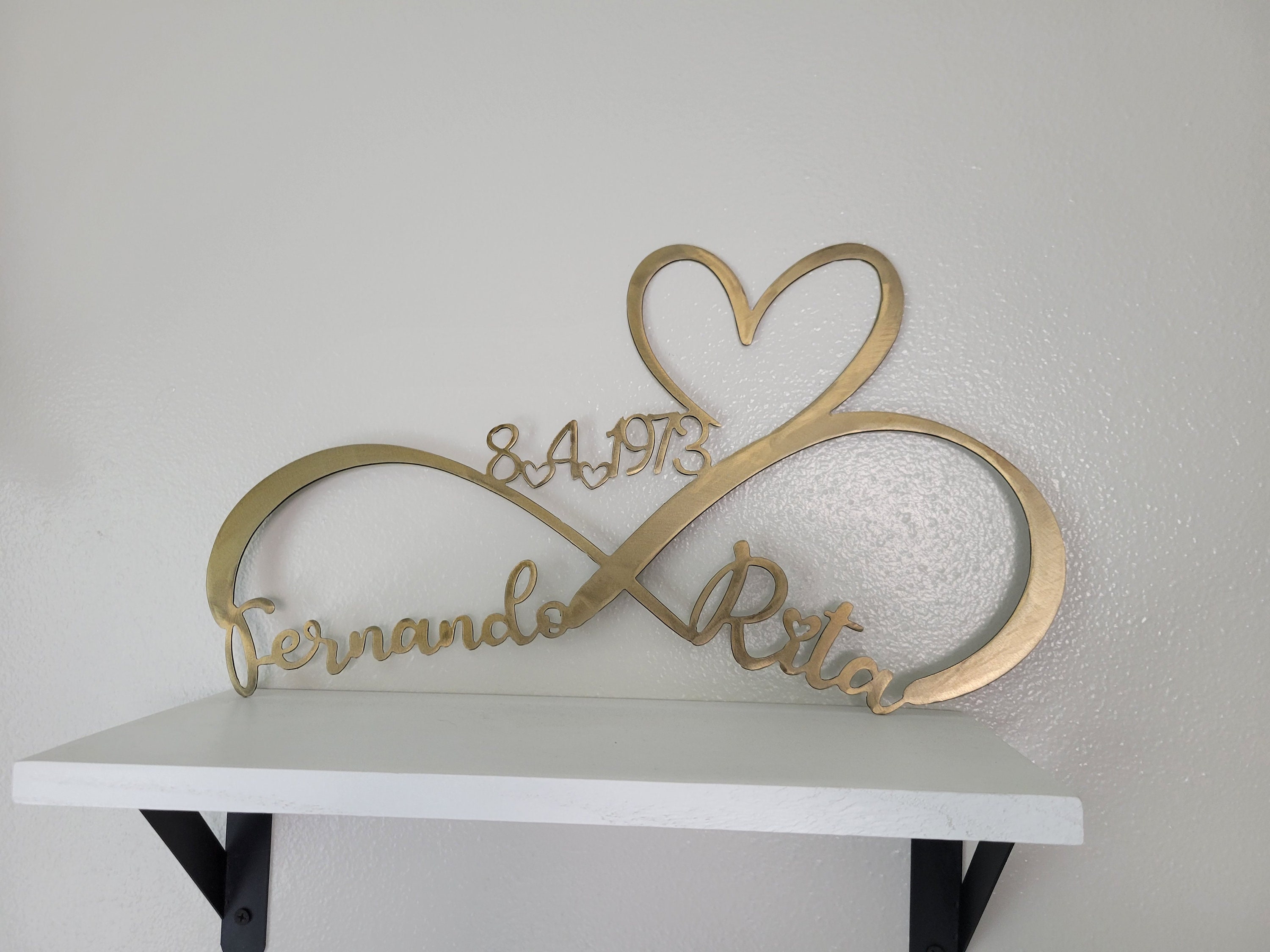 Personalized Metal Infinity Symbol Handcrafted Wall Art Name - Etsy