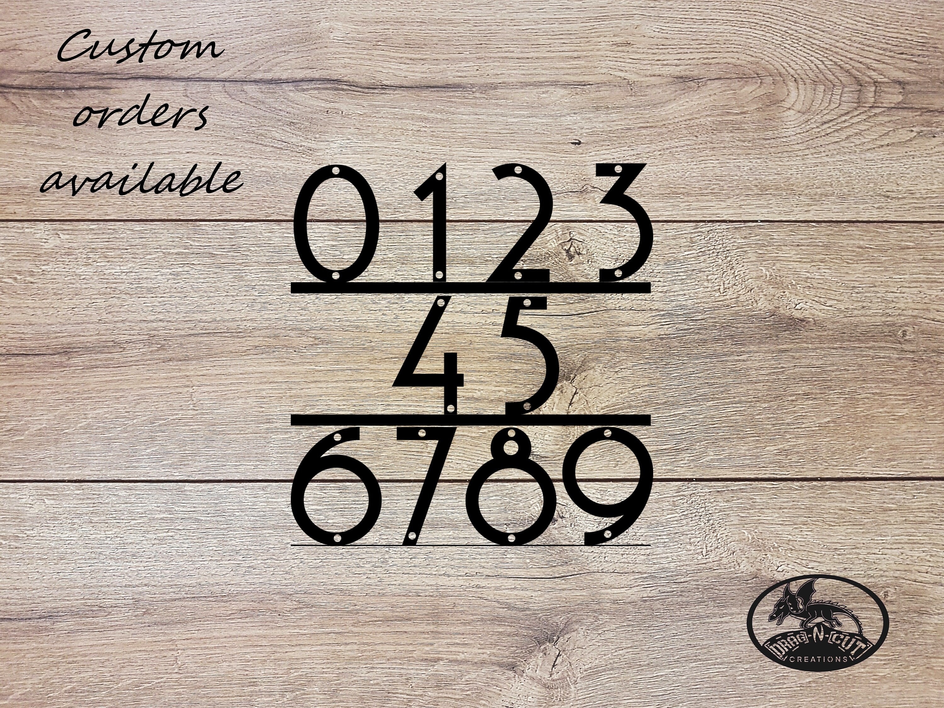 Metal Durable Powder Coated House Home Numbers, Address Outdoor Sign ...