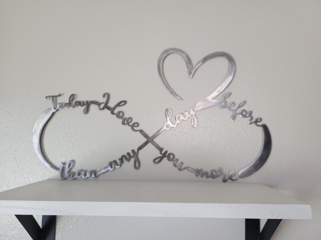 Metal Infinity Symbol 25th Silver Wedding Anniversary, I Love You More ...