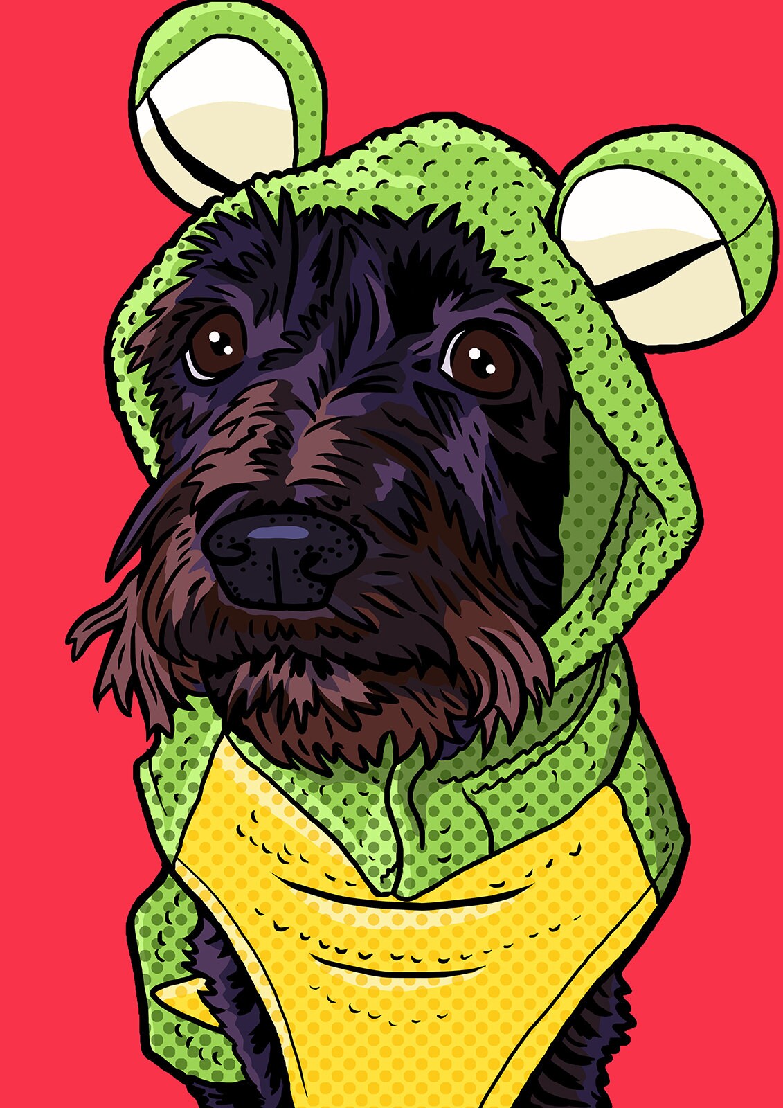 Quick Dog Portrait / Fast Realization 48 Hours / POP ART Style / Roy ...