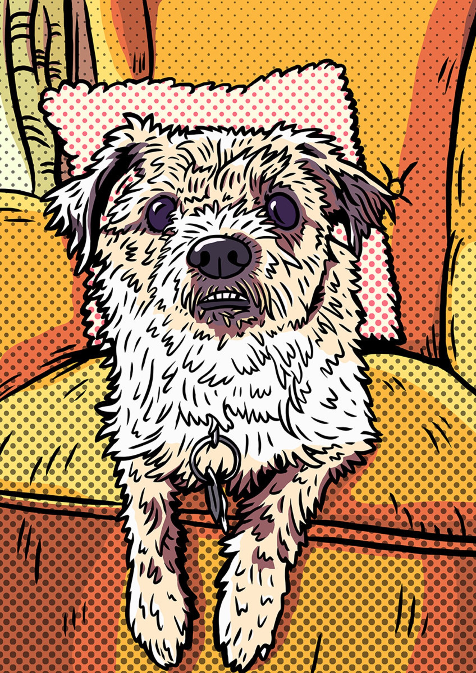 Custom Dog Portrait / Illustration in the POP ART Style / Roy ...