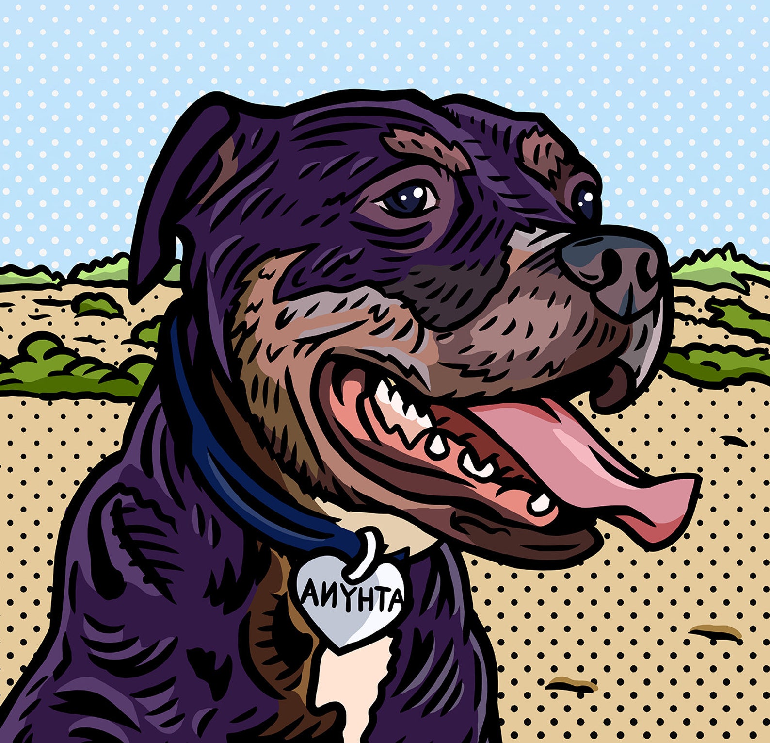 Custom Dog Portrait / Illustration in the POP ART Style / Roy | Etsy