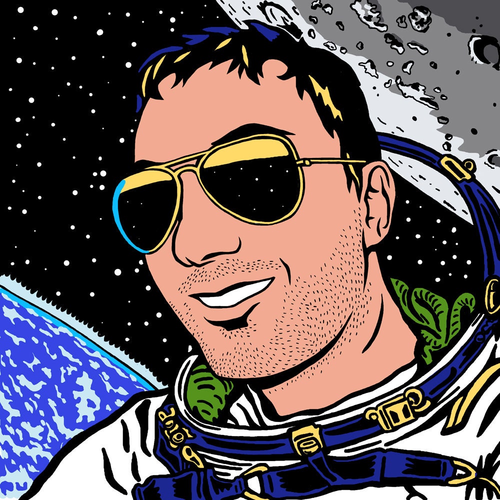 Custom Portrait & Custom Background in the POP ART Style / | Etsy