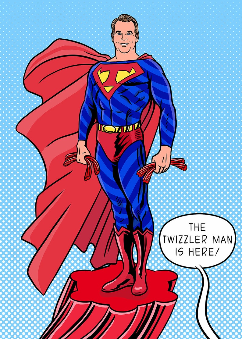 Super Hero Portrait in the Pop Art Style / Custom Portrait / - Etsy