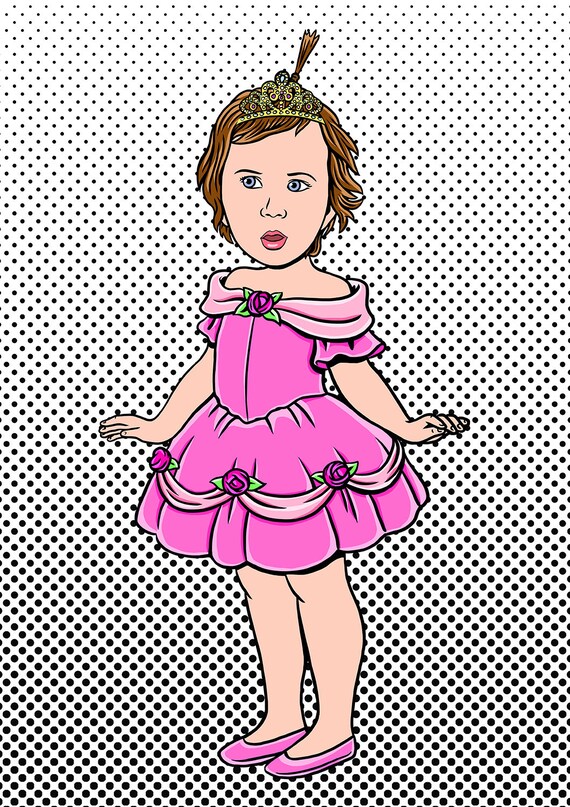 Princess/Prince Portrait in the Pop Art Style / Custom | Etsy