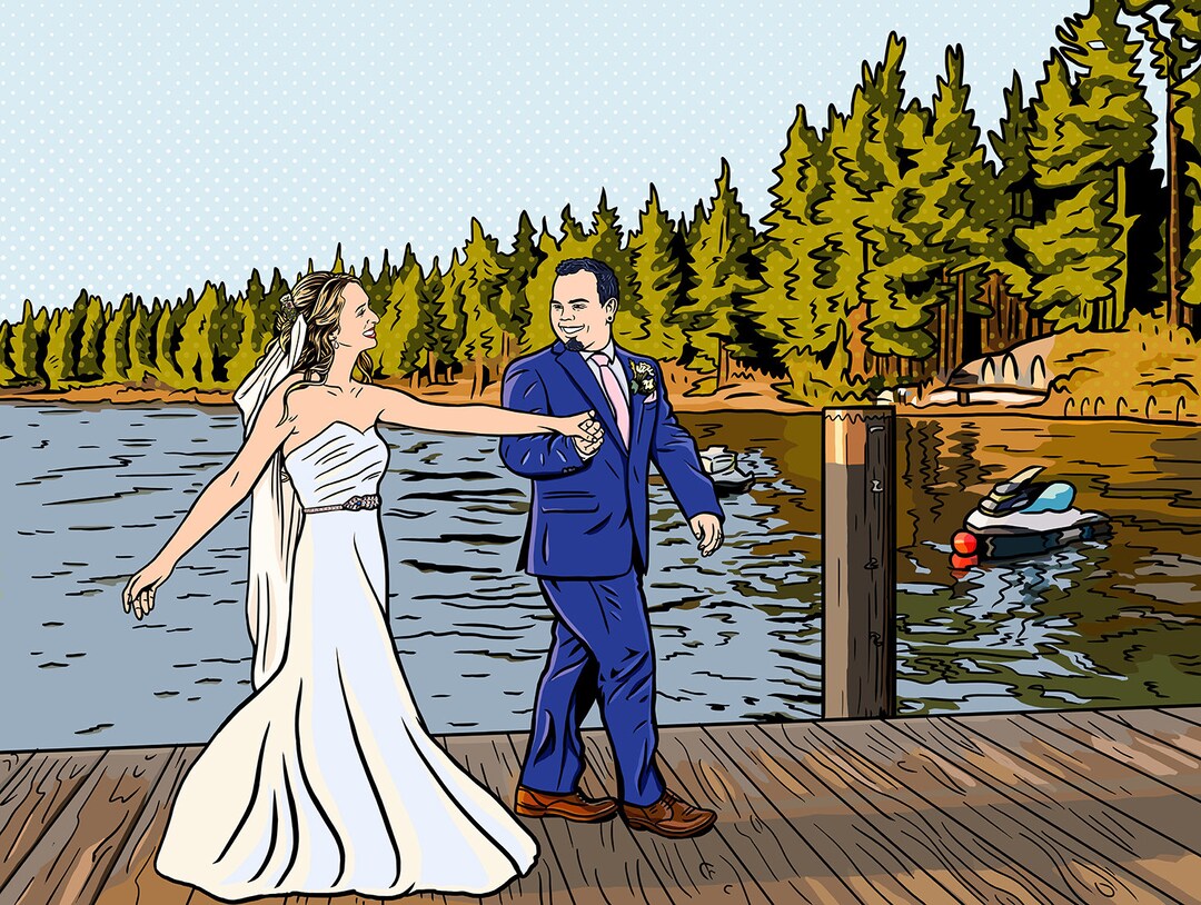 Full Body Couple Portrait /quick Gift /fast Realization 48h /custom ...