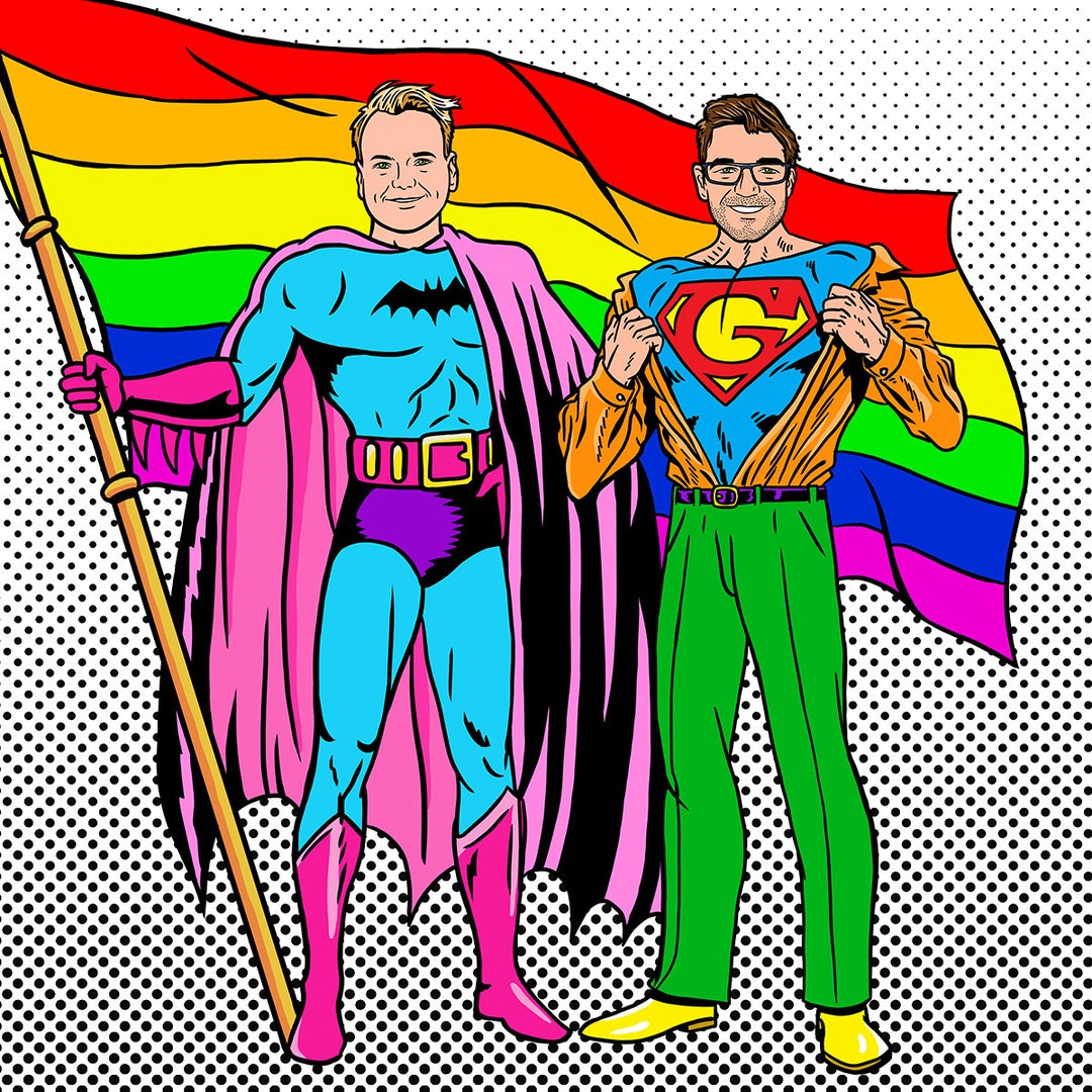 Super Quick Gift / Fast Realization 48h / Superhero Custom Portrait ...