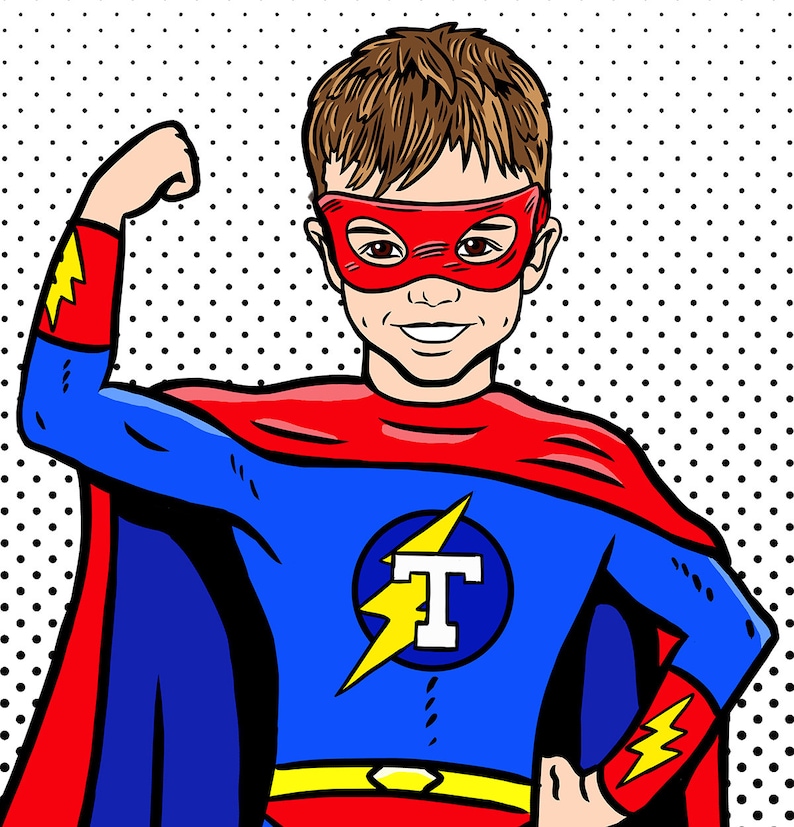 Superhero in the POP ART Style Create Your Own Superhero - Etsy