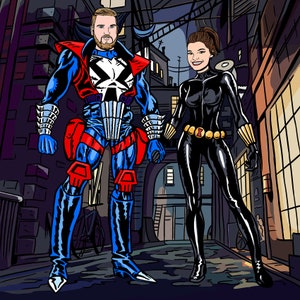 Personalized Full Body Pop Art Portrait With Extended Background ...