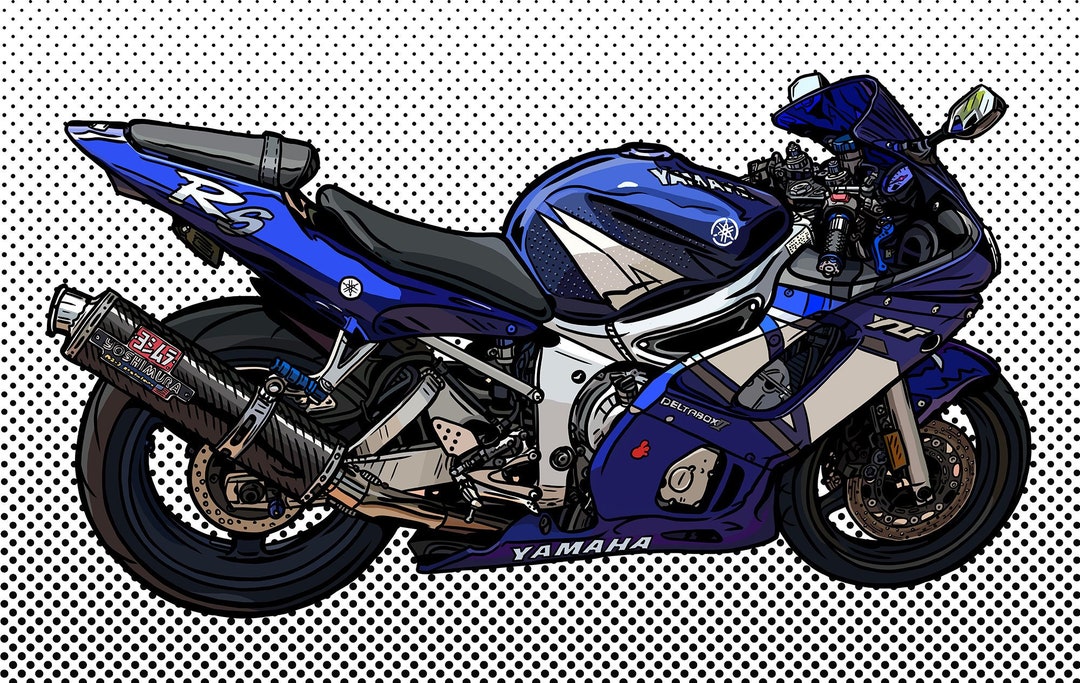 Custom Motorcycle Portrait Illustration / ROY LICHTENSTEIN Style / for ...