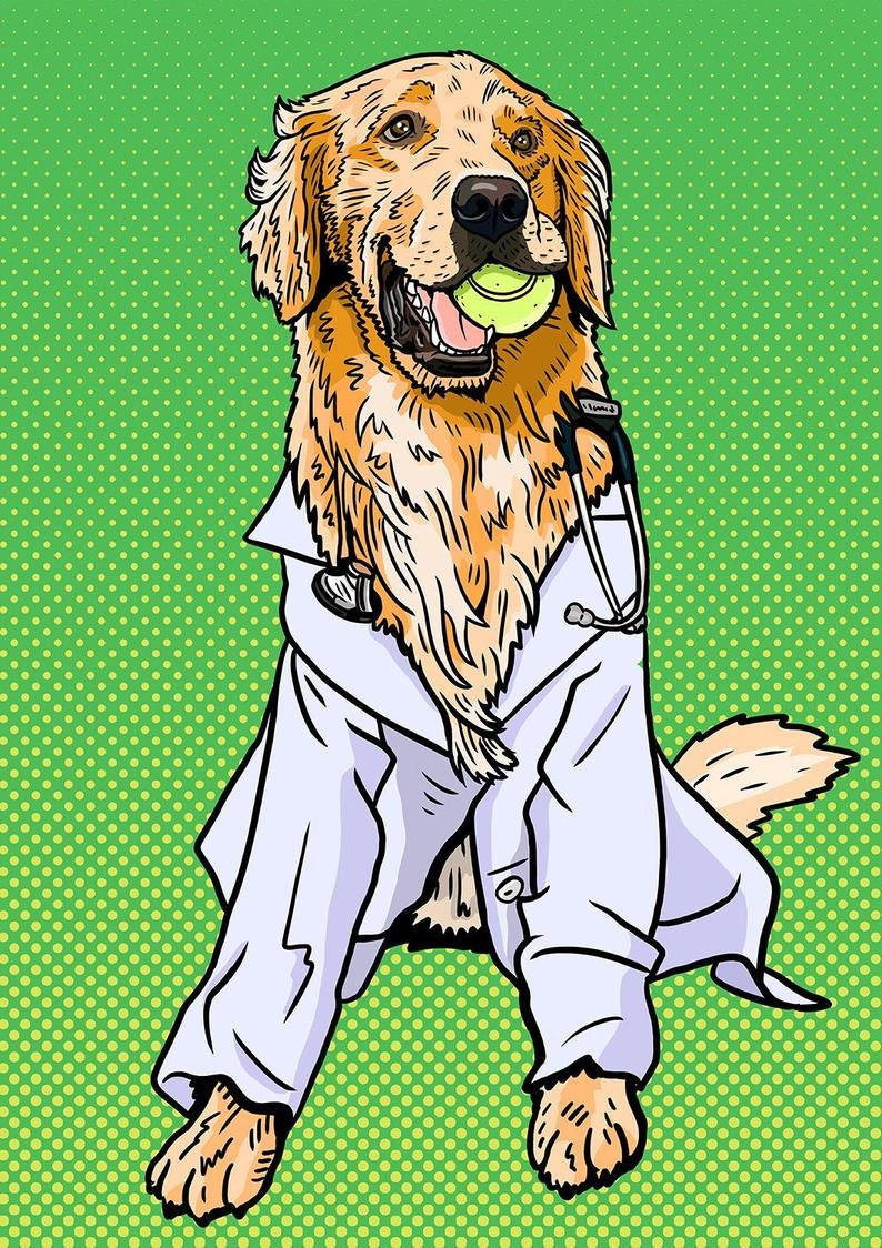 DOGS Portrait / Illustration in the POP ART Style /processing Time 3 ...